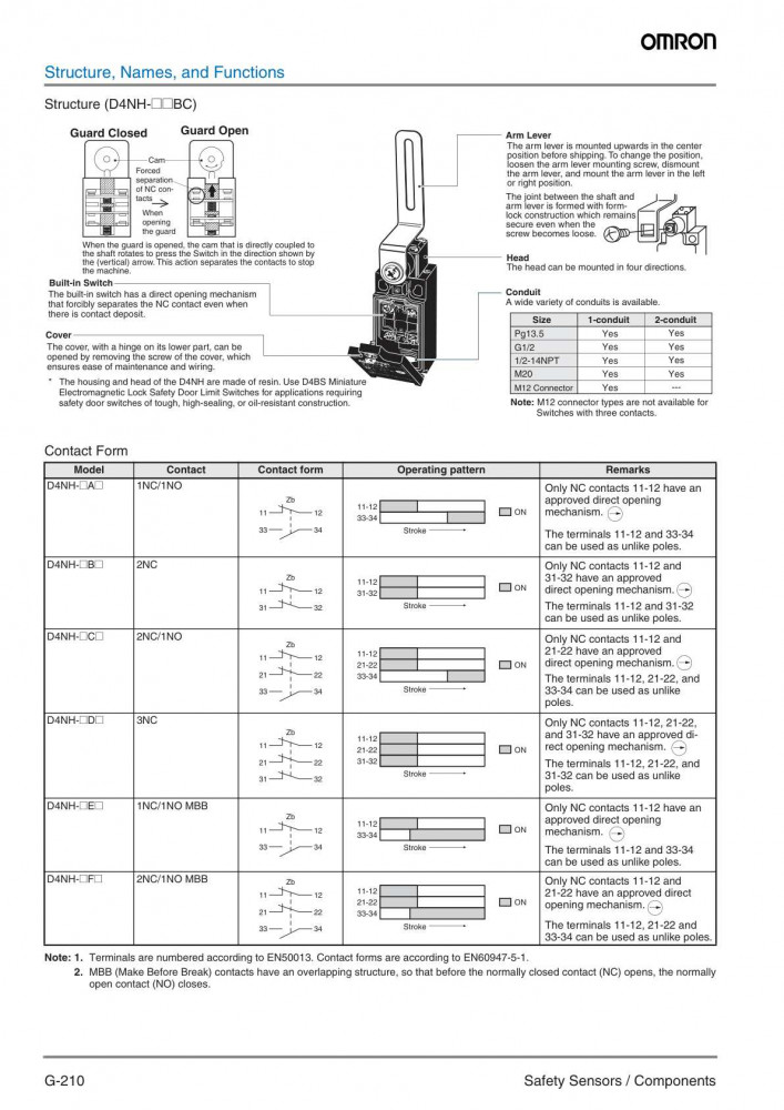 OMRON D4NH datasheet page 4