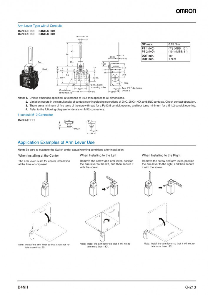 OMRON D4NH datasheet page 7