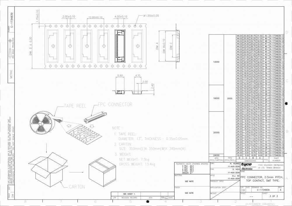TE Connectivity 3-1734839-0 technical drawing page 3
