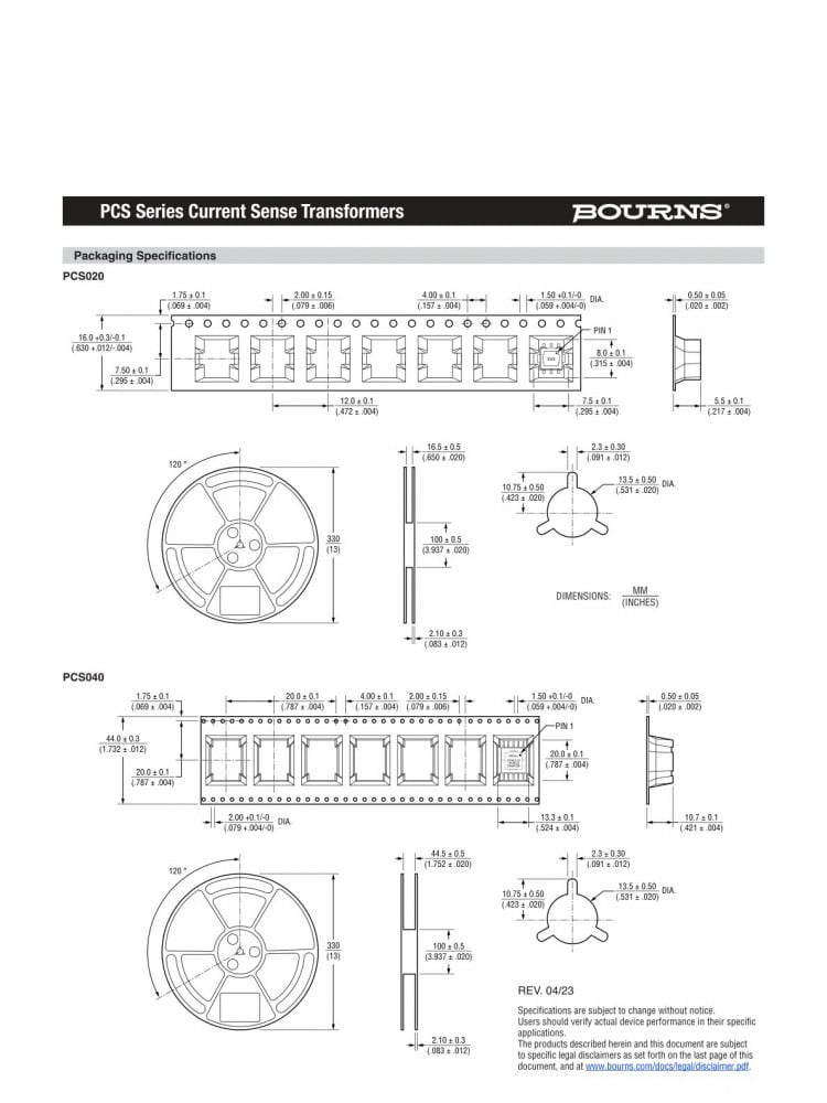 Bourns PCS Series datasheet page 4