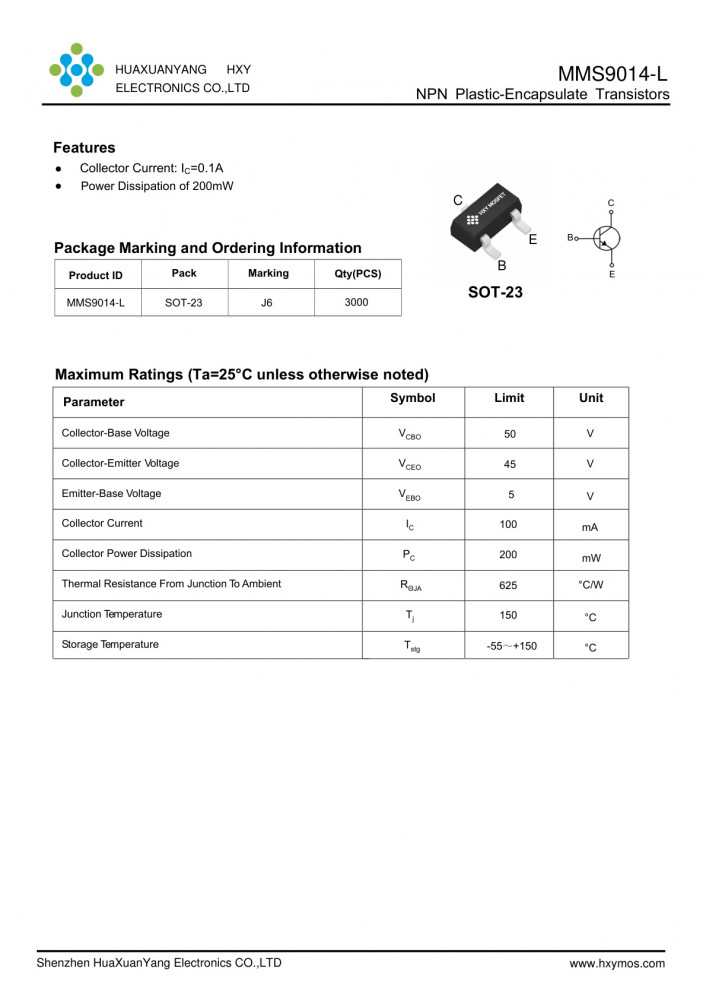 MMS9014-L-HXY datasheet page 1