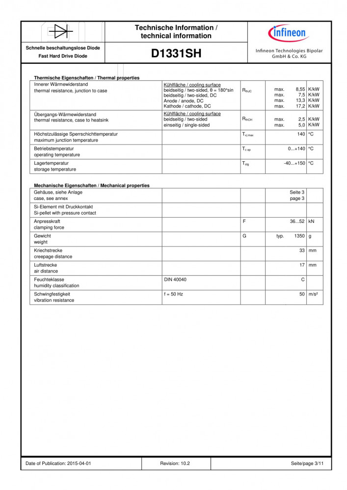 D1331SH45T technical document page 3