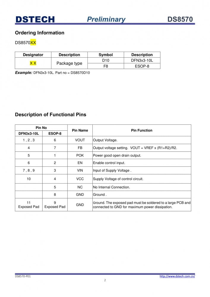 DS8570 datasheet page 2