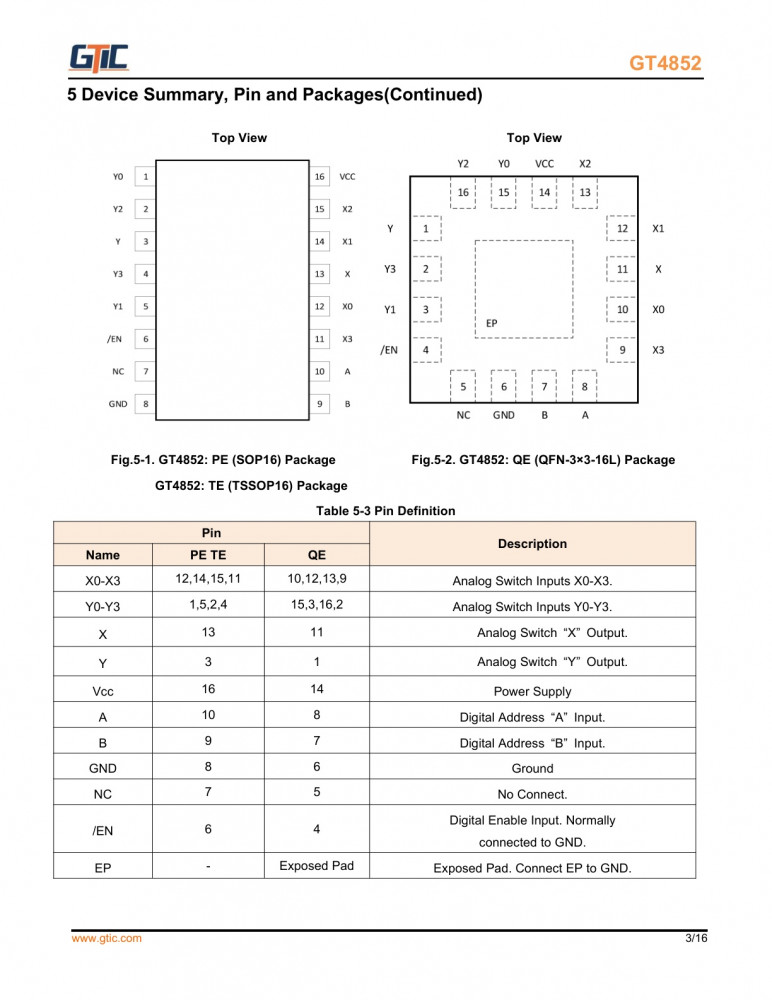 GT4852TE datasheet page 4