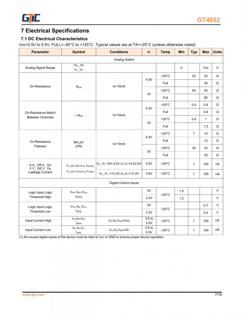 GT4852TE datasheet page 8