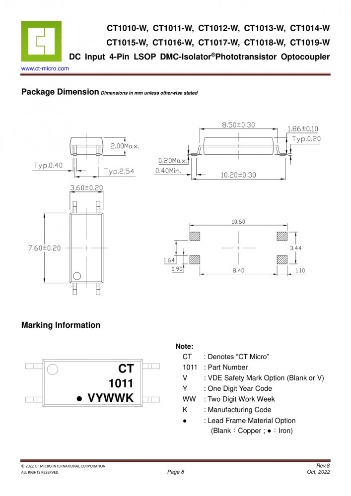 CT1014-W datasheet page 8