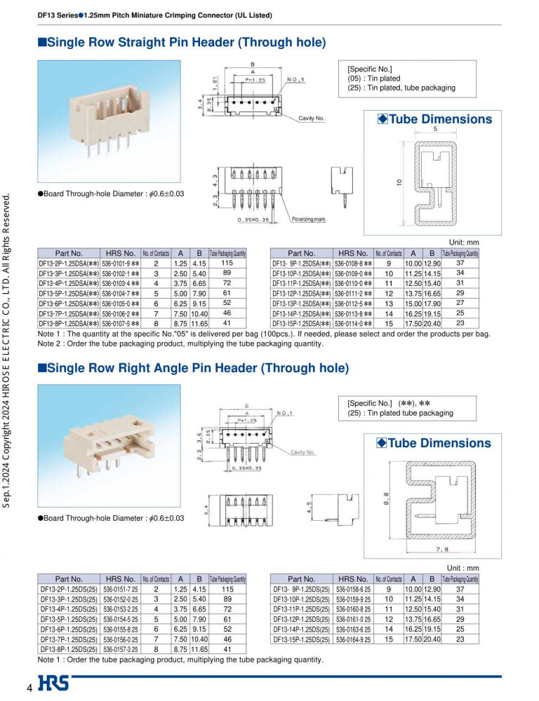 HRS DF13 datasheet page 4
