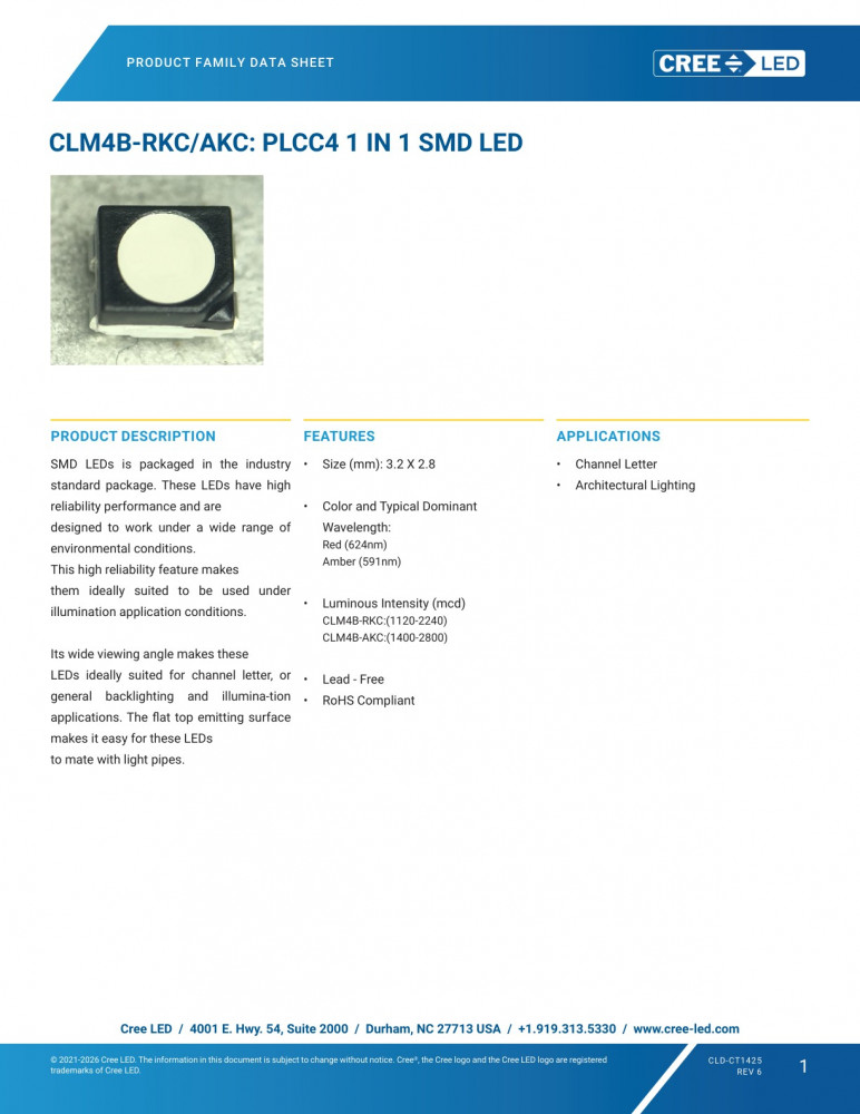 CLM4B-RKC datasheet page 1