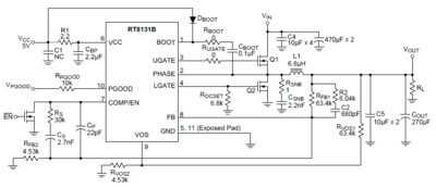 RT8131B - 5V High Efficiency Synchronous Buck PWM Controller for sale