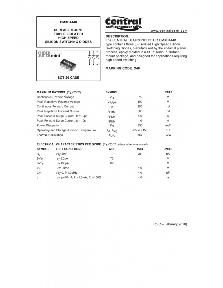 CMXD4448 technical document page 1