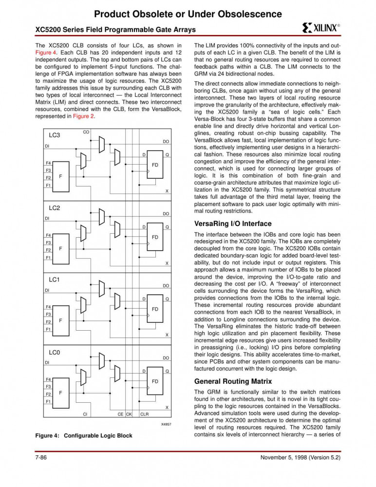 XC5200 documentation page 4