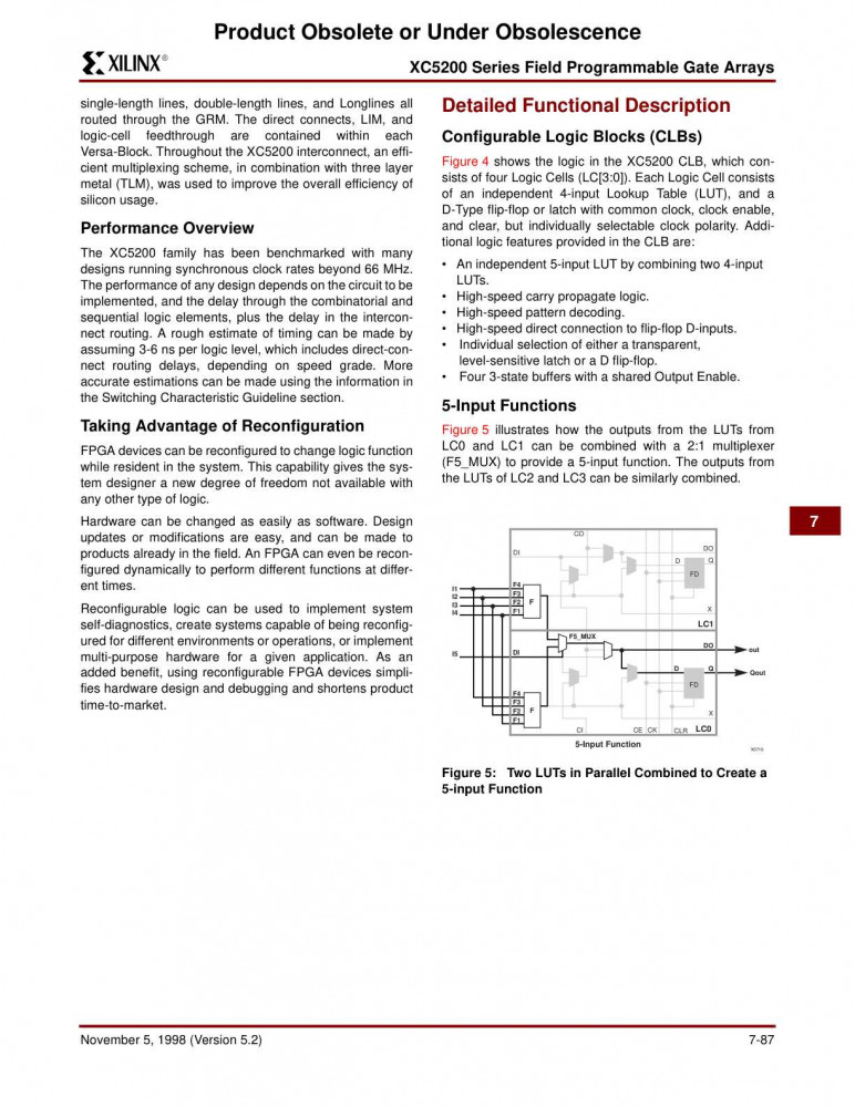XC5200 documentation page 5