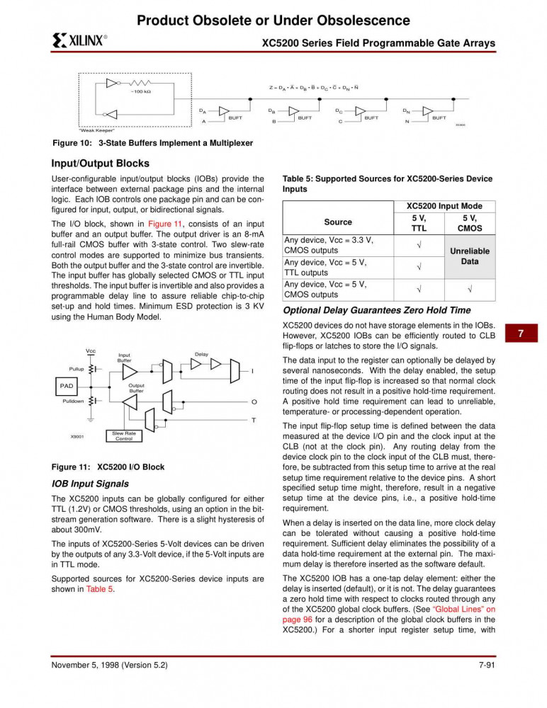 XC5200 documentation page 9