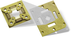 High-Temp (up to 250°C) RF Test Socket with Replaceable Contact Strips for sale