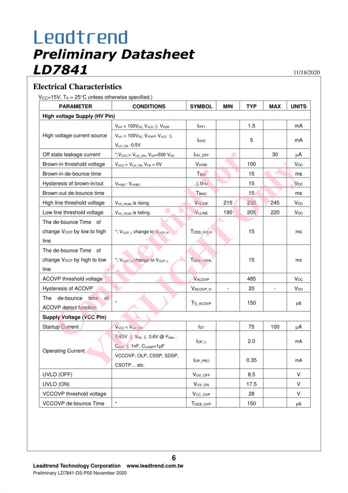 LD7841 datasheet page 6