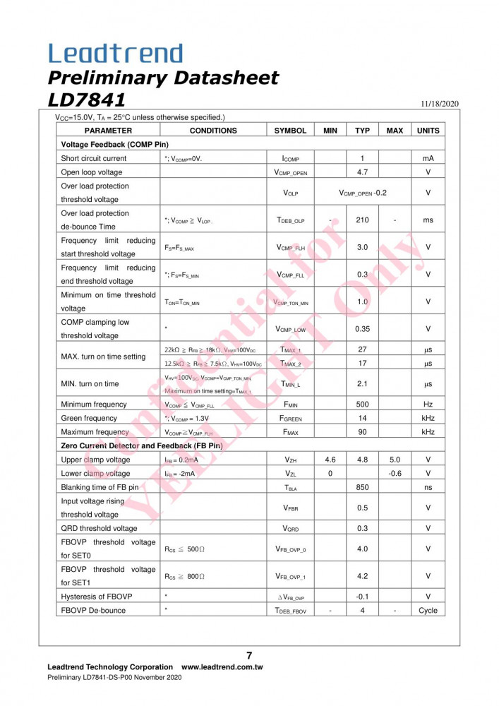 LD7841 datasheet page 7
