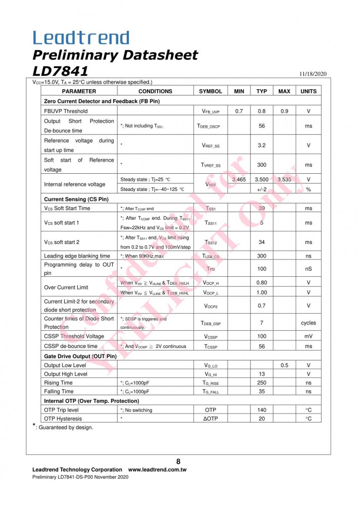 LD7841 datasheet page 8