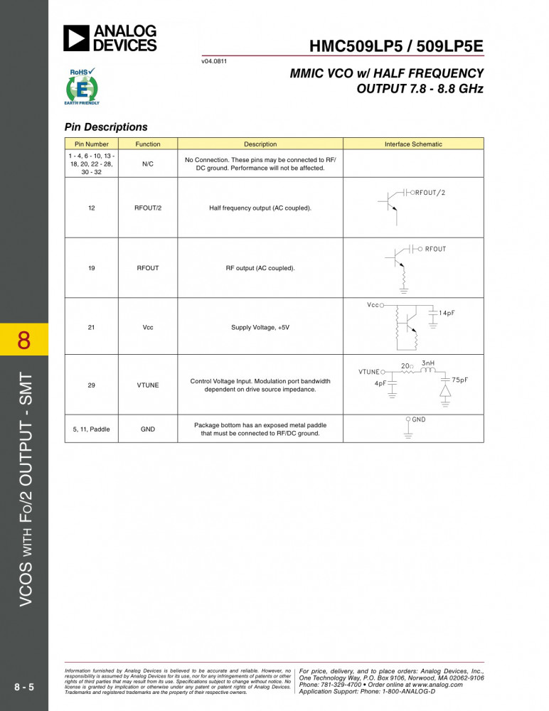 HMC509LP5E technical document, page 5