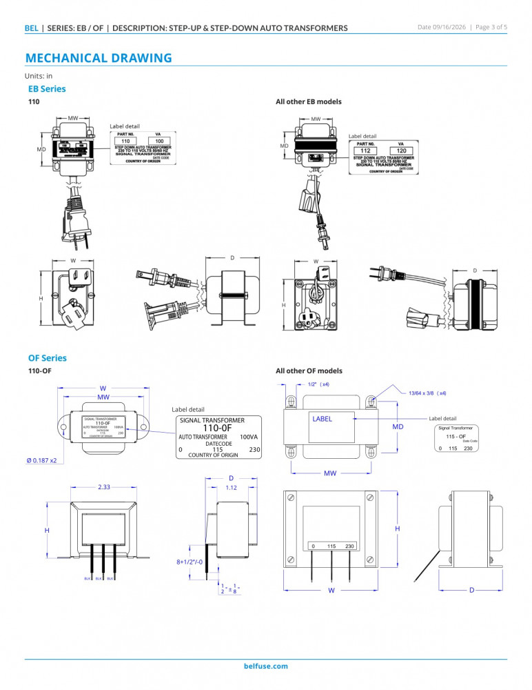 120-OF series technical document, page 3
