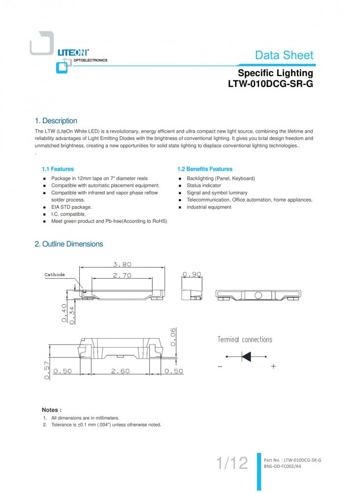 LTW-010DCG-SR-G datasheet page 2