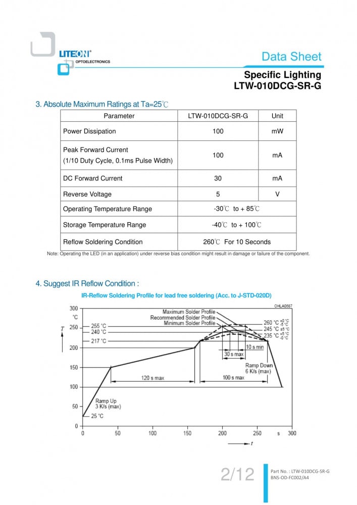 LTW-010DCG-SR-G datasheet page 3