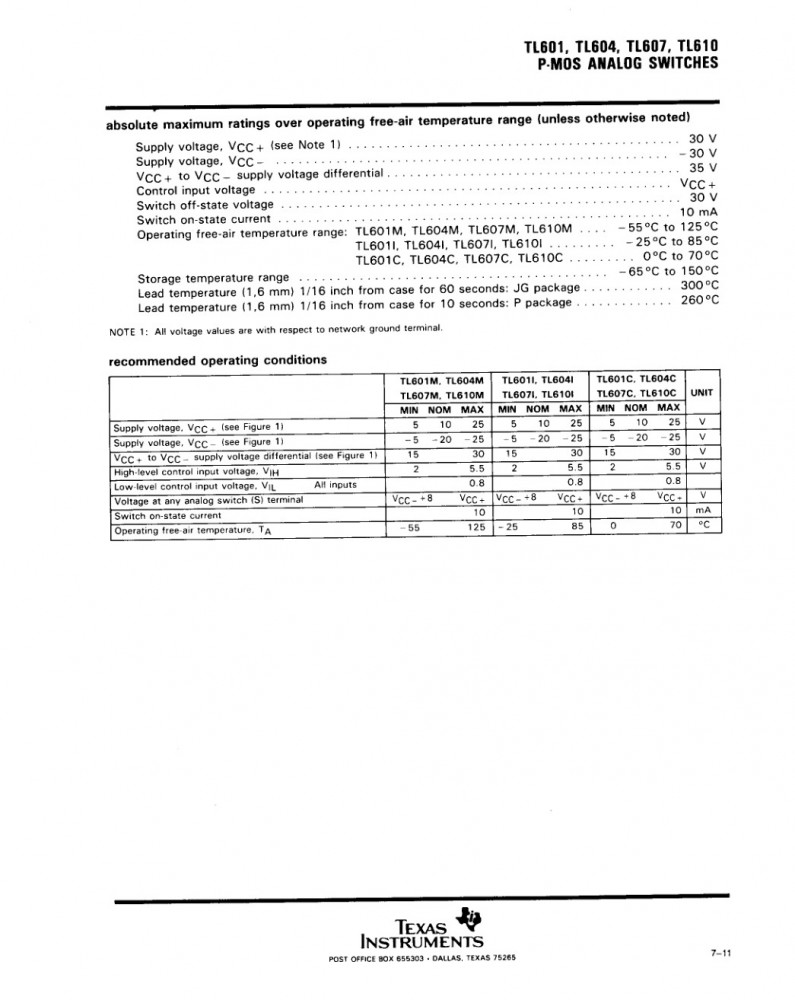 TL604 family datasheet page 4