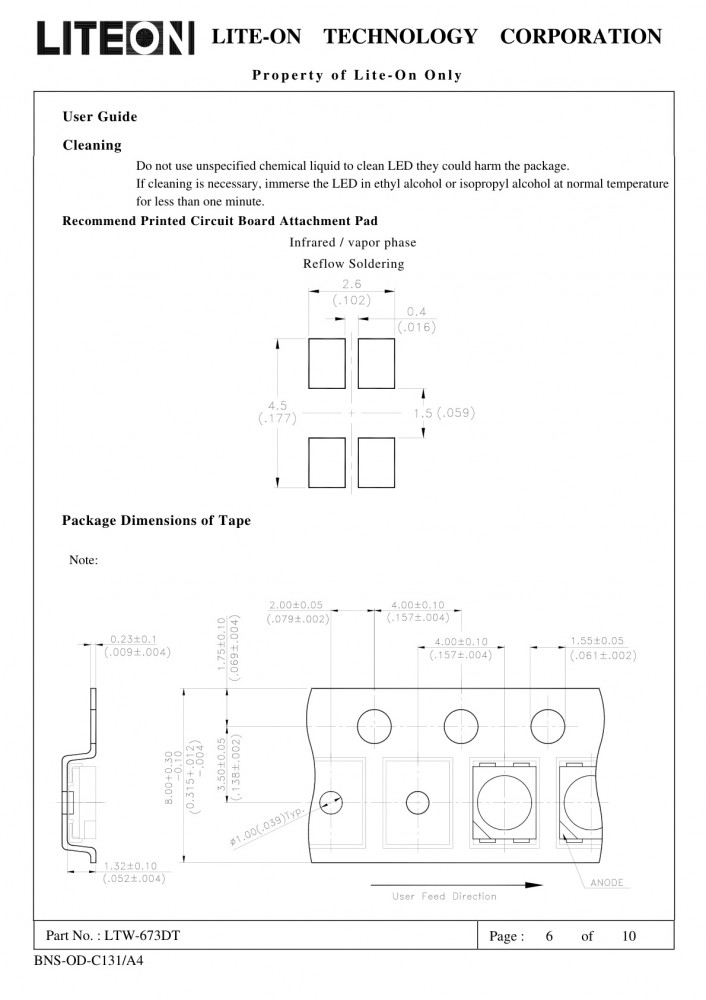 LTW-673DT datasheet page 6