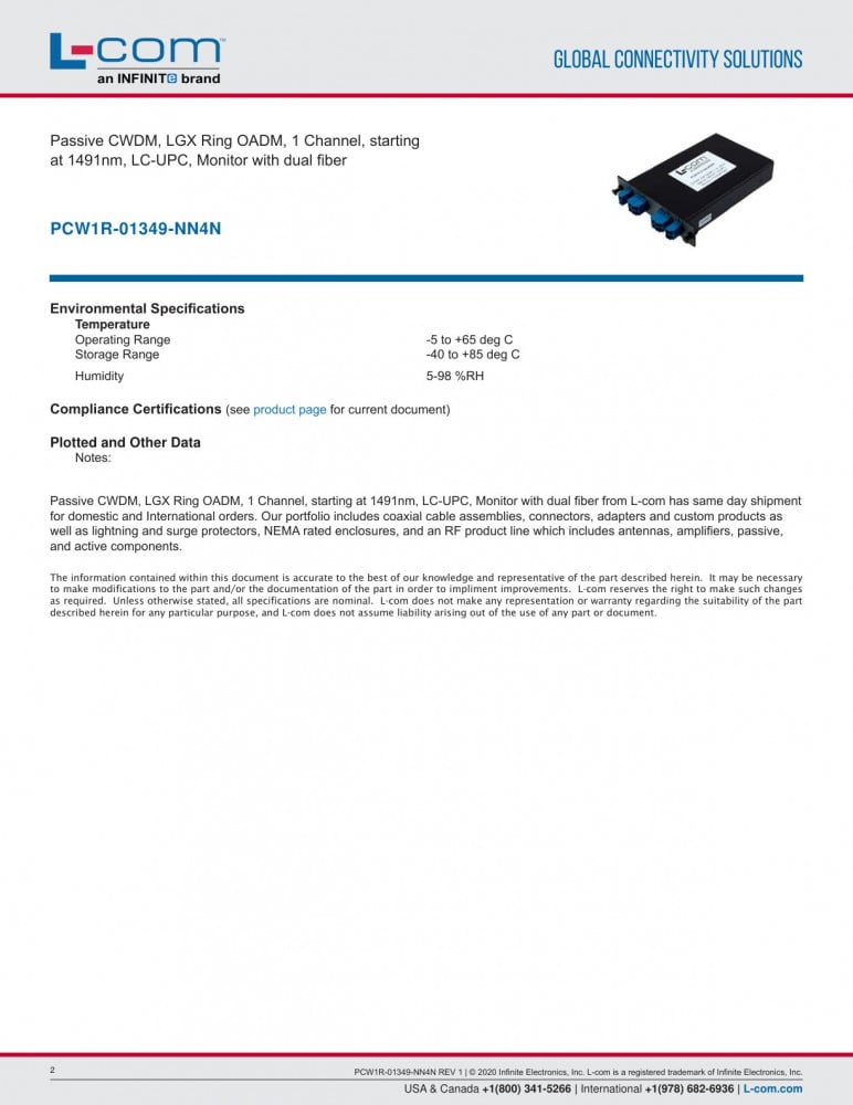 PCW1R-01349-NN4N product specification page 2