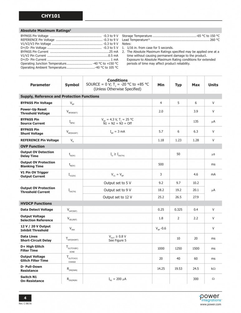 CHY101D-TL datasheet page 4