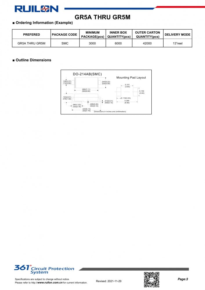 RUILON GR5G datasheet page 3