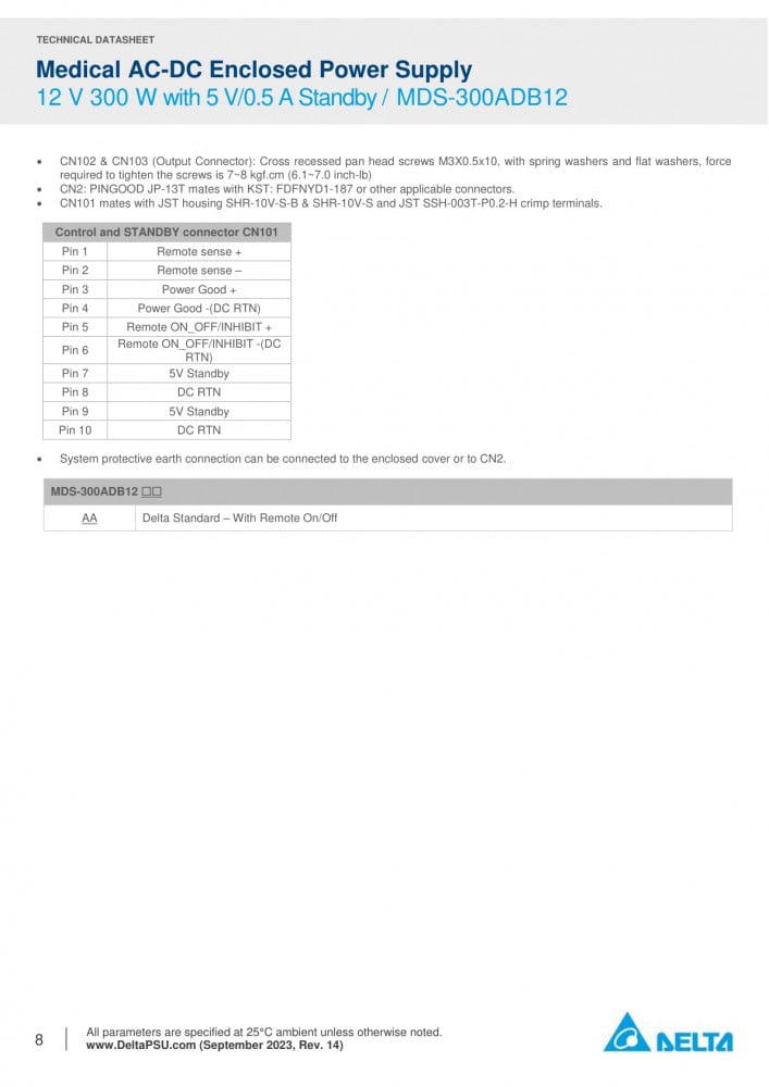 MDS-300ADB12 datasheet page 8