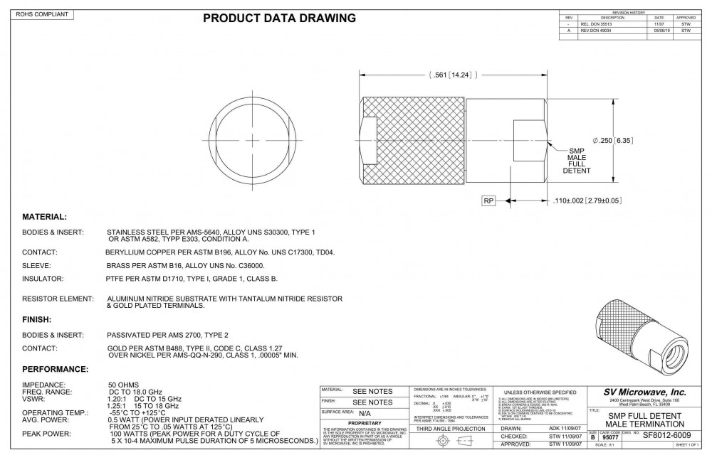 SF8012-6009 technical drawing