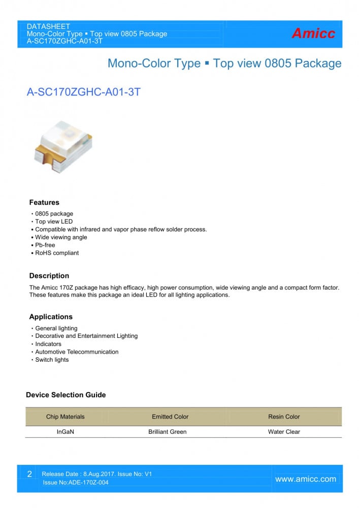 A-SC170ZGHC-A01-3T datasheet page 2