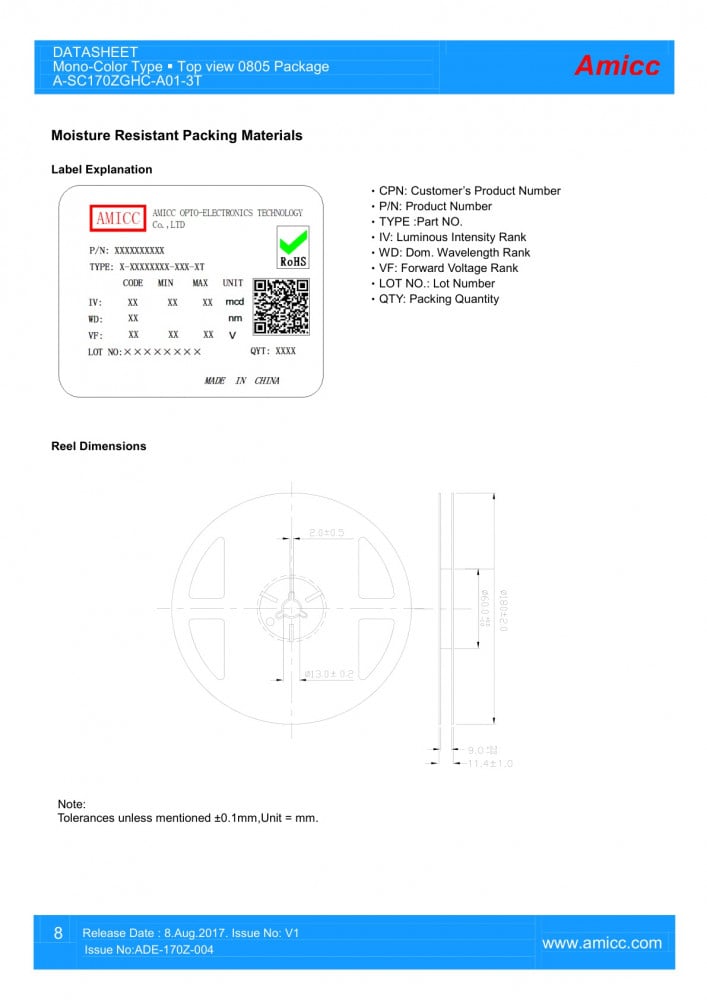 A-SC170ZGHC-A01-3T datasheet page 8