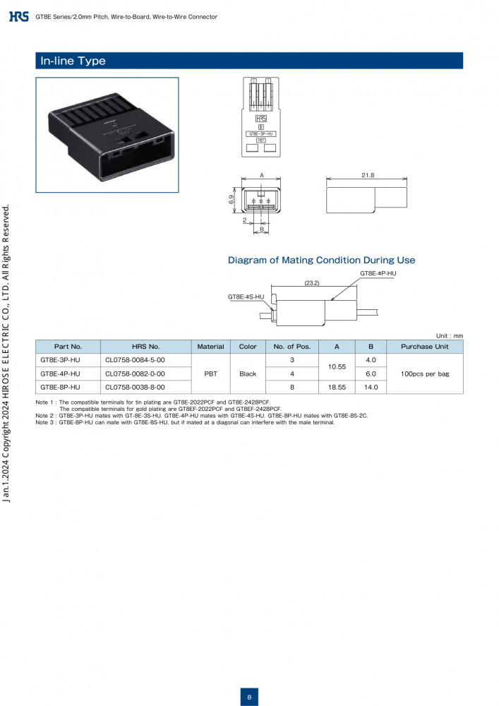GT8E datasheet page 8