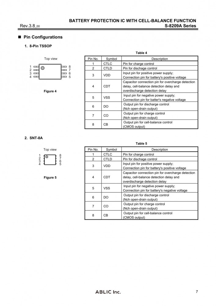 S-8209A datasheet page 7