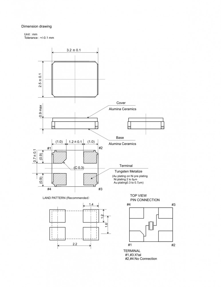 NDK NX3225GA technical document page 2