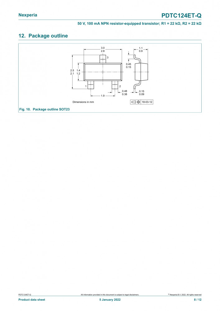 PDTC124ET-QR datasheet page 8