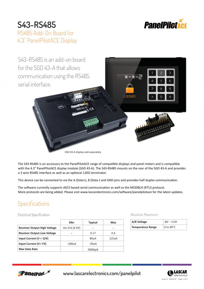 S43-RS485 technical document page 1