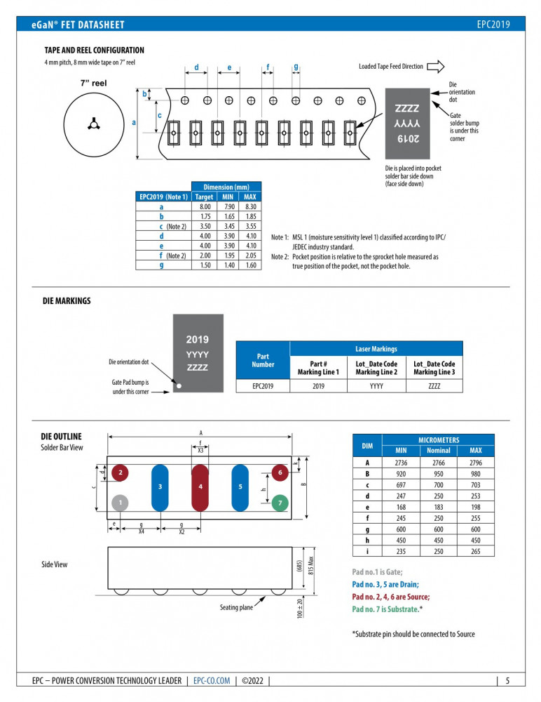 EPC2019 datasheet page 5