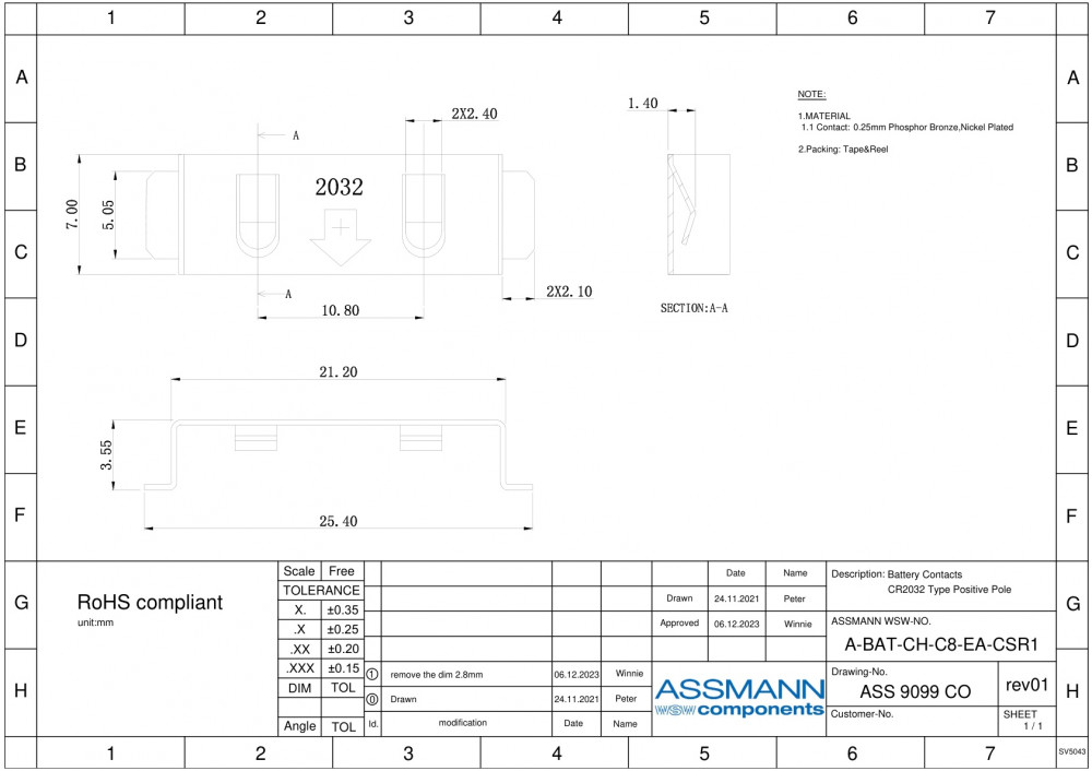 A-BAT-CH-C8-EA-ZTP3 technical drawing