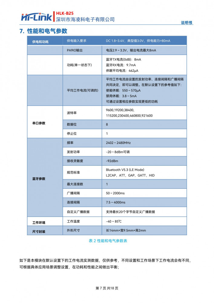 HLK-B25 datasheet page 9