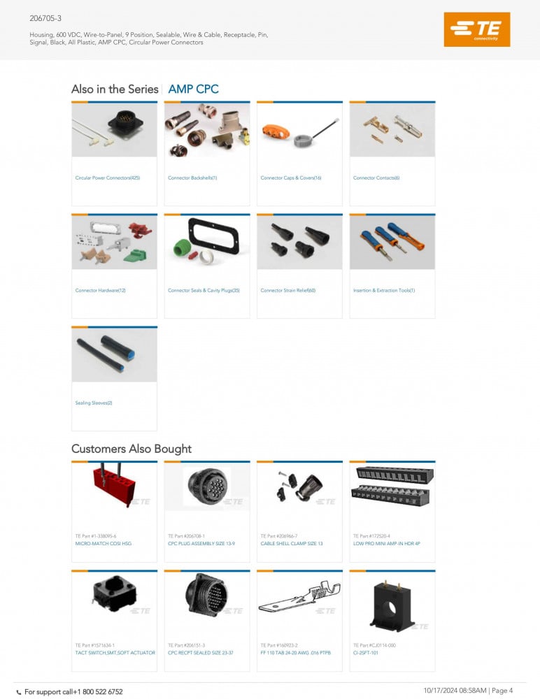 TE Connectivity 206705-3 technical document page 4