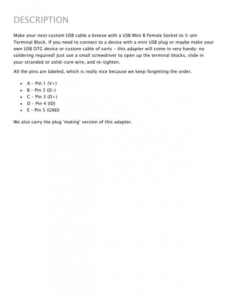 Adafruit 3969 technical document page 2