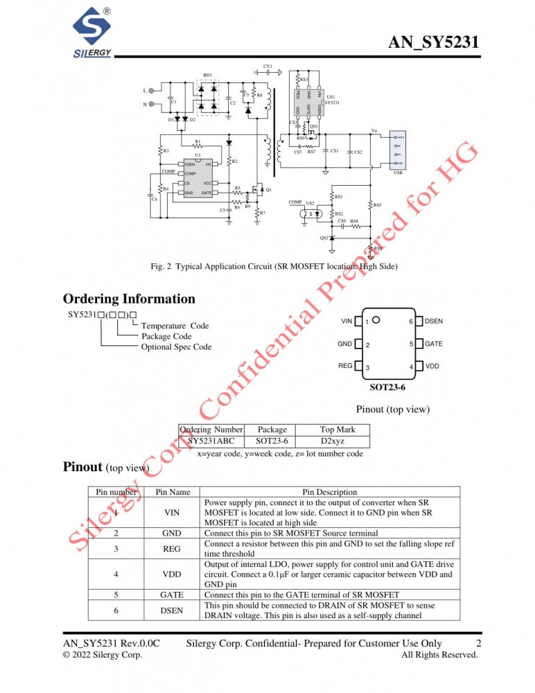 SY5231ABC datasheet page 2