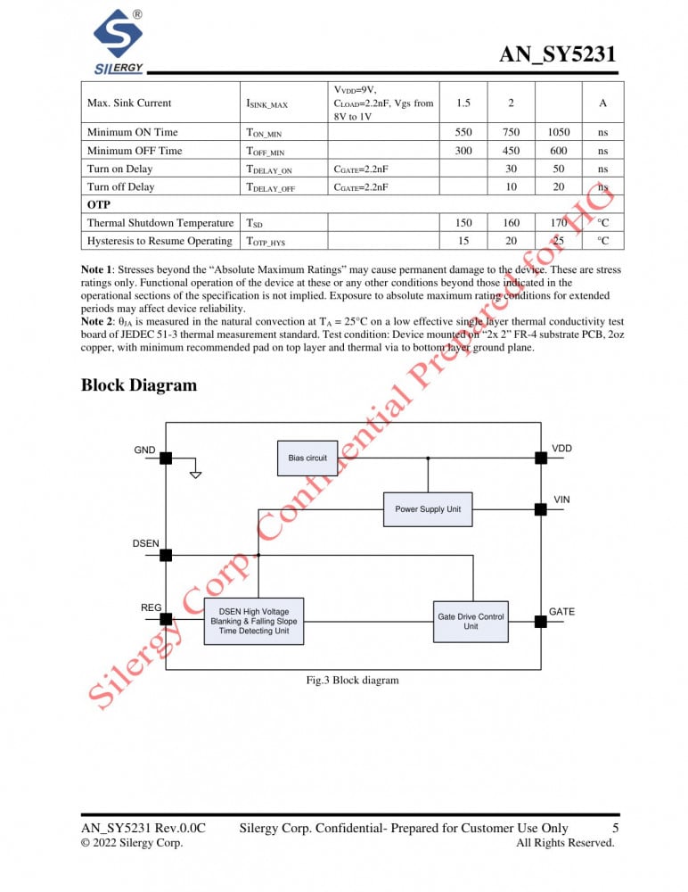 SY5231ABC datasheet page 5