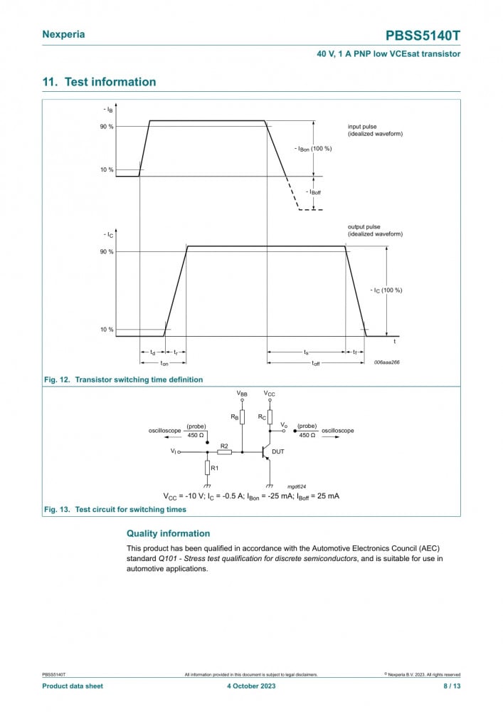 PBSS5140T datasheet page 8