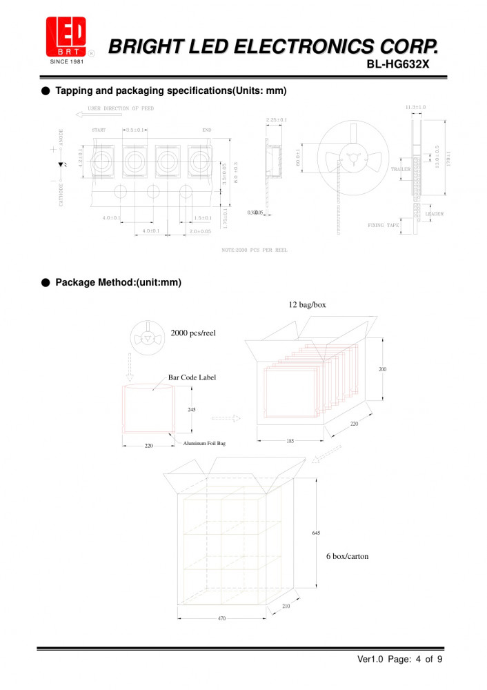 BL-HG632X datasheet page 3