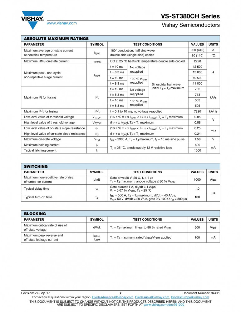 VS-ST380CH06C0 technical document page 2