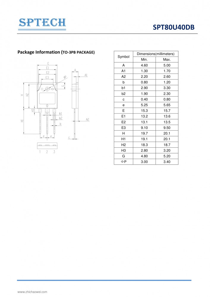SPT80U40DB datasheet page 3